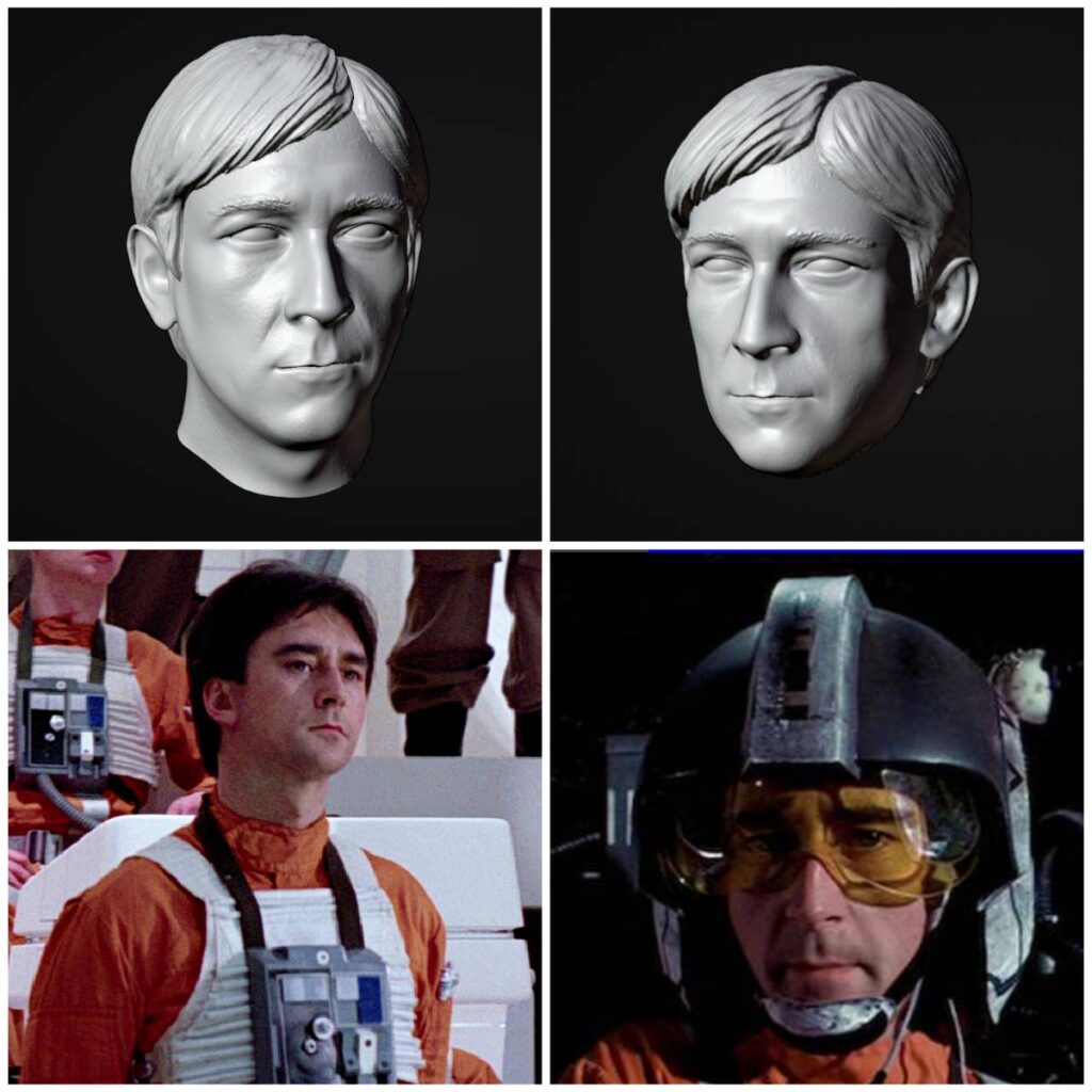 Denis Lawson as Wedge Antilles 1/6 Head Sculpt from Star Wars One Sixth ...